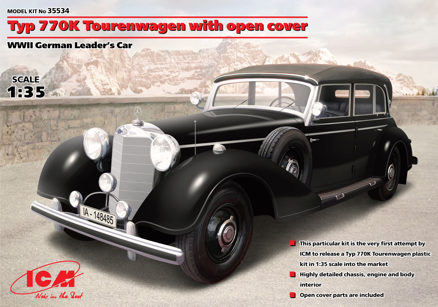 ICM Kit Macheta Automodel German Leader's car Typ 770K Tourenwagen soft ...