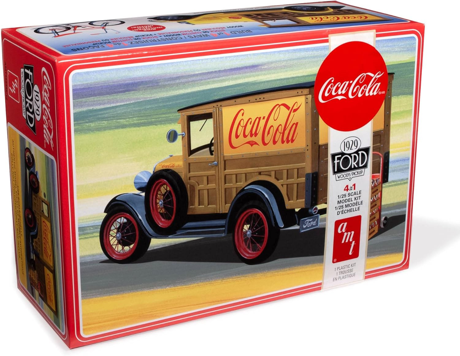 AMT Kit Macheta Automodel Ford Model A Woody Pickup Coca Cola 1929 4in1 ...